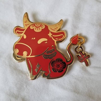 The Ox Zodiac Enamel Pin Series - Etsy