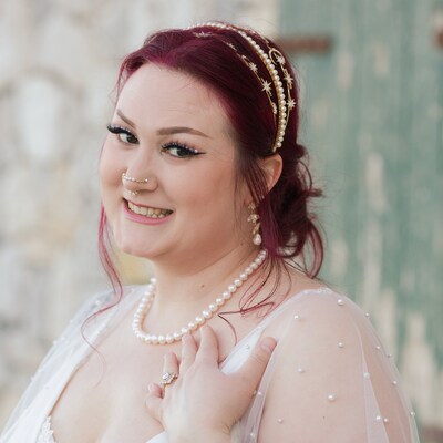 Bridge Chain, Third Eye Gem, Nose Chain, Customizable Length Piercing ...