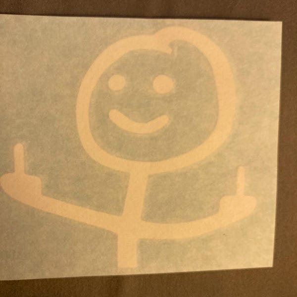 Stick Figure Flipping off Vinyl Decal - Etsy