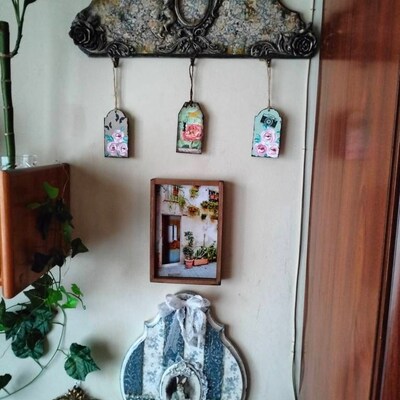 Vintage Tea Box, Tissue Box and Tray Tea Box With 9 Compartments Wooden ...