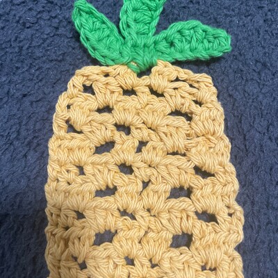 Pineapple Drink Coaster Crochet Pattern Tropical Fruit - Etsy