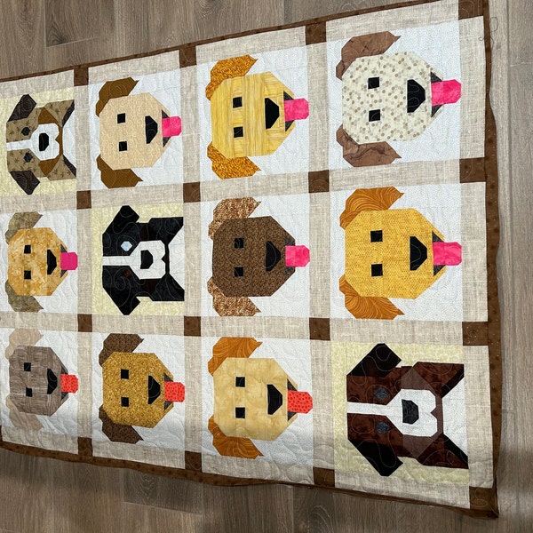 Golden Retriever Dog Quilt Block Pattern Labrador PDF - Includes ...