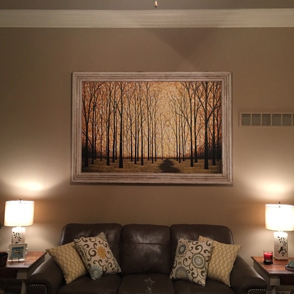 Framed Tree Wall Art / Wire Tree Sculpture Unique Art Object Large ...