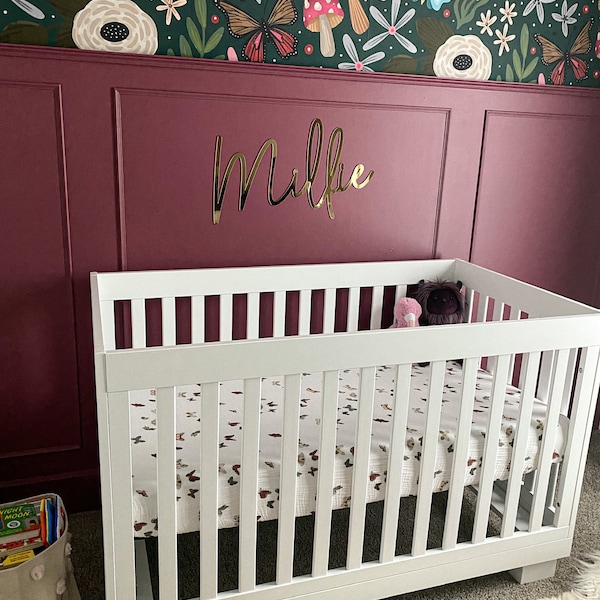 Nursery Name Art - Baby Room Sign - Nursery Wall Decor - Nursery Wall ...