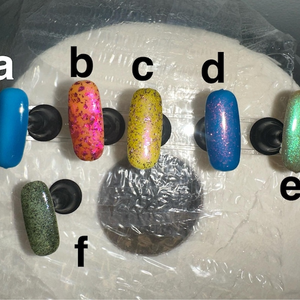 Malacea, Mahogany Brown Jelly Nail Polish: Teal Flakies, Indie Polish ...