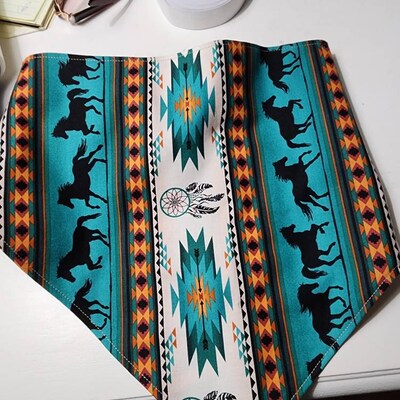 Southwest Navaho Design on Horses, Bright Colors, Black, Timeless ...