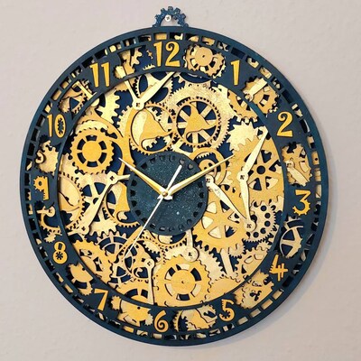 Wall Clock With Music, Laser Cut File. Laser Cut Project Plan. Wall ...