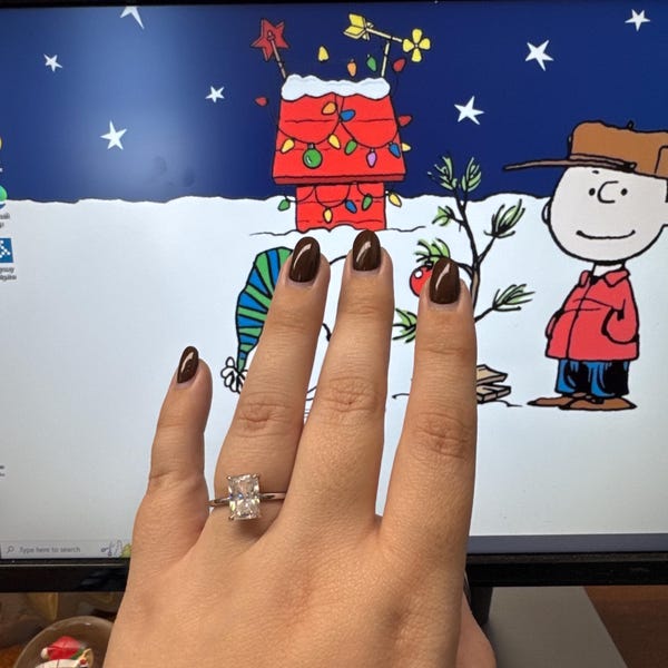 Solitaire Engagement Ring Radiant Cut Moissanite Diamond for Her Hidden ...