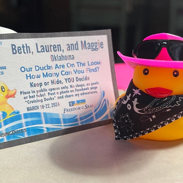 Duck Tags| Customized With YOUR Personal Info| RCL NCL Princess ...