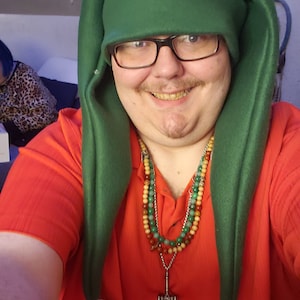 Night Cap Navy Blue Pointed Handmade Nightcap With Pompom | Etsy