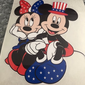 Autism Awareness Mickey Mouse With Heart Iron-on Heat Transfer Sticker ...