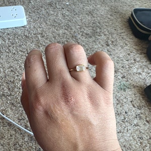 Baguette Ring, Rectangle Ring, Bezel Set Ring, Bezel Set Engagement ...