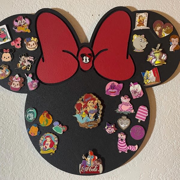 Minnie Mouse Cork Board With Engraved Detailing. Minnie Mouse Pin ...