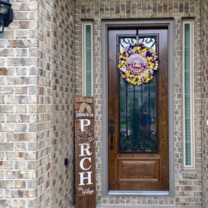 Monogram Porch Sign Welcome Porch Sign Family Name | Etsy