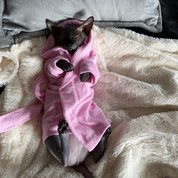 Clothes for Cats, Cat Bathrobe: Handmade Luxury for Your Feline Friend ...