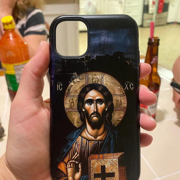 Christ Pantocrator Inspired Byzantine Icon Christian Orthodox iPhone ...