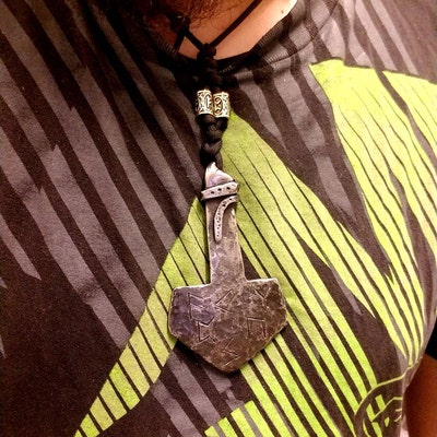 Forged Viking Rune Fire Striker Charm Necklace Keychain - Etsy