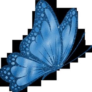 30 Royal Blue Foil and Glitter Butterfly Digital Image 300 Dpi Instant ...