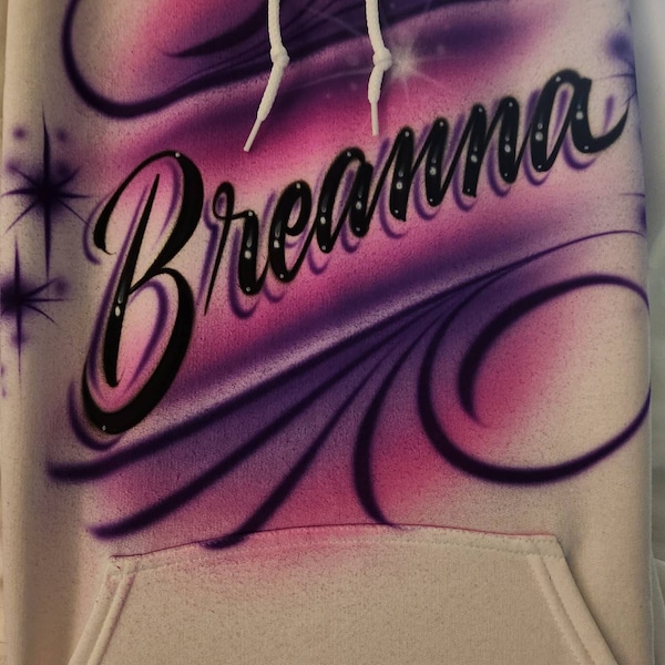 Airbrush T Shirt Script Swirly Name - Etsy