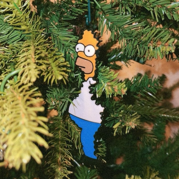 Homer Simpson Hanging Christmas Tree Decoration - the Simpsons Bush ...