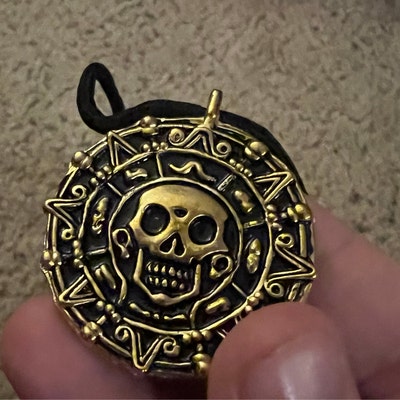 Amazing 1900 Pirate Coin Necklace Pirate Medallion Skull and - Etsy