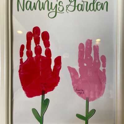 Grandmas Garden, Handprint Craft for Kids, Mothers Day, Birthday ...