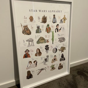 Star Wars Alphabet Poster Star Wars A-Z Star Wars Watercolor - Etsy