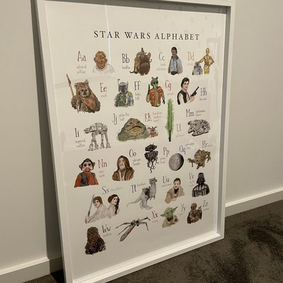 Digital Download Printable Star Wars Alphabet Chart, Star Wars Nursery ...