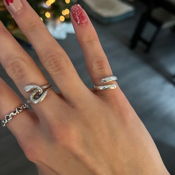 Adjustable Pinky Ring | Recycled 925 Sterling Silver | Handmade Solid ...