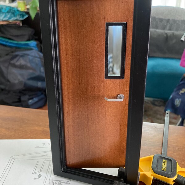 1/6 Scale 6 Panel Wooden Door for Dollhouse, DIY Accessory, Miniature 1 ...