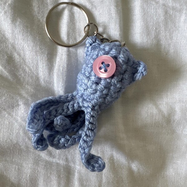 Coraline Inspired Crochet Squid Keychain: Handmade Trinket - Etsy UK