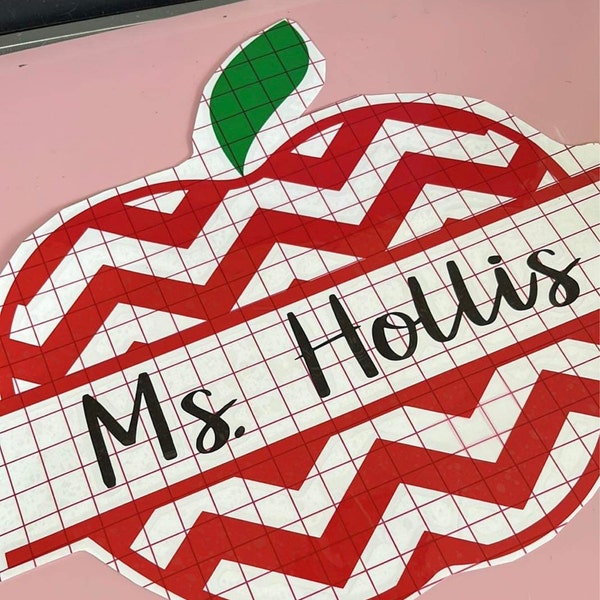 Chevron Apple Monogram - Back to School, Teacher - Instant Digital ...
