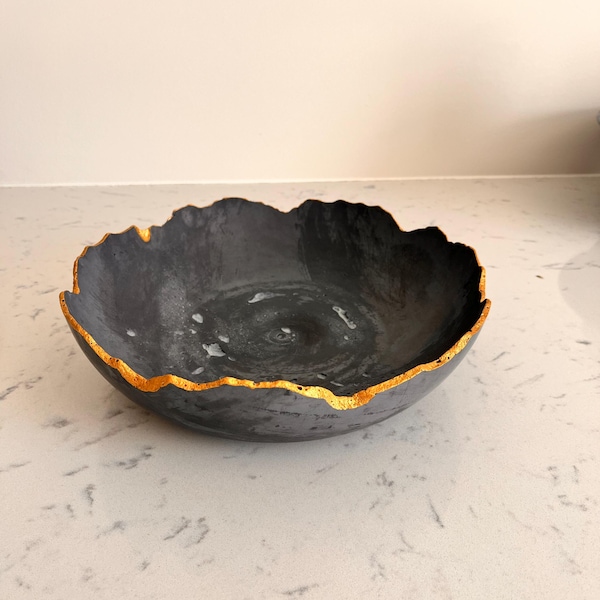 Large Concrete Bowl, Cool Bowl Centerpiece, Bowl for Keys, Key Holder ...