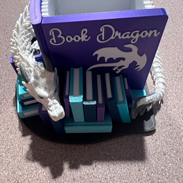 Book Dragon Bookmark Holder / Pen Holder - Etsy