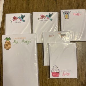 Personalized Notepad Pink Tower Notepad Stationery Gift - Etsy