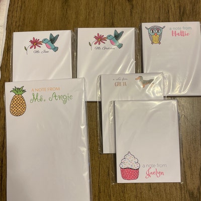 Personalized Notepad Cupcake Notepad Personalized Notepads for Kids ...