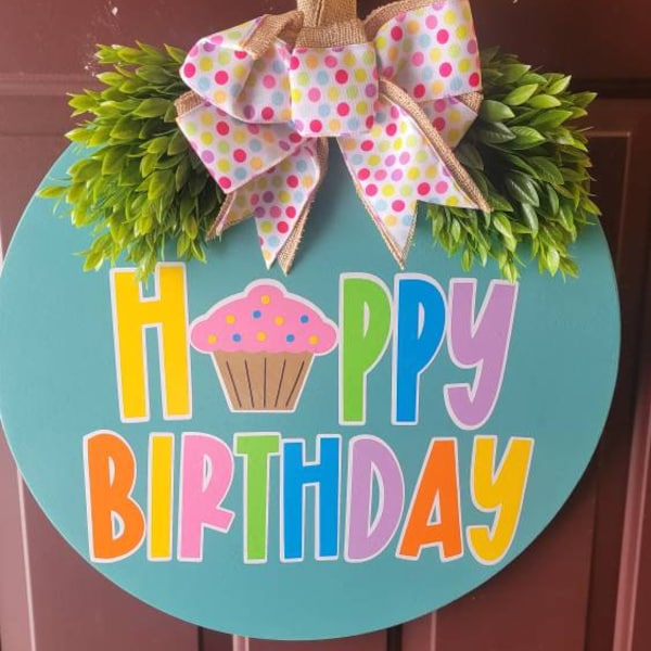 Happy Birthday Sign | Birthday Door Hanger | Happy Birthday | Kids ...