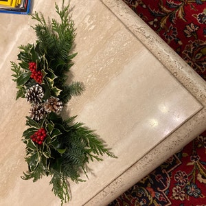 Fresh Evergreen & Holly Swag - Etsy