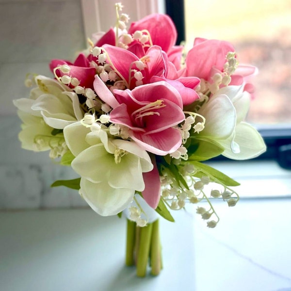 Real Touch Orchids, Faux Orchid Arrangement, Real Touch Flowers ...