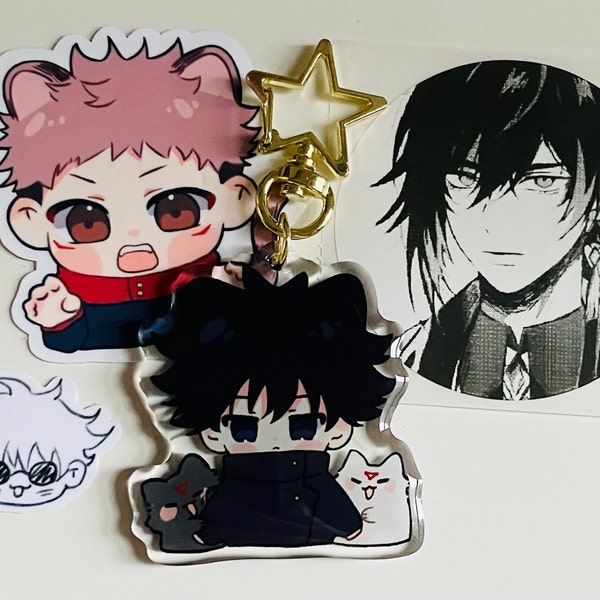 Cursed Sorcerer 2" Acrylic Keychain / Epoxy Charm Double Sided / Anime ...