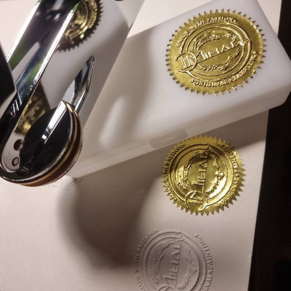 Personalized Logo Embosser Stamp, Custom Embossing Stamp, Embossing ...