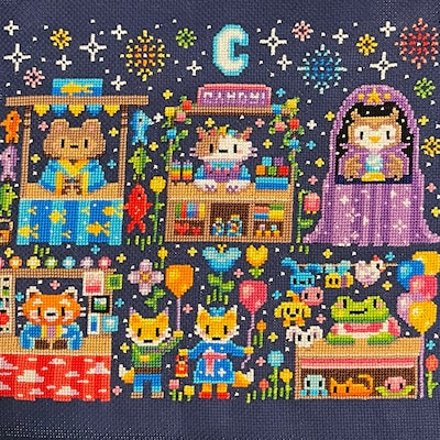 Night Market Magic Enchanted Modern Fantasy Fairytale Cross Stitch ...