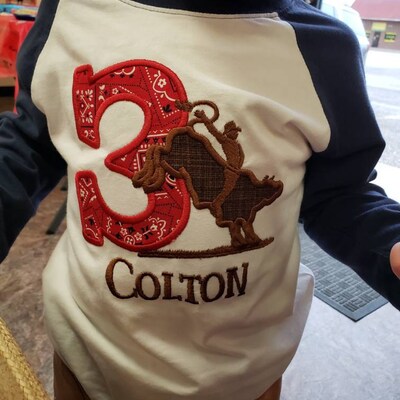 Bull Rider Birthday Shirt, Bull Riding, Rodeo Birthday Shirt, Custom ...