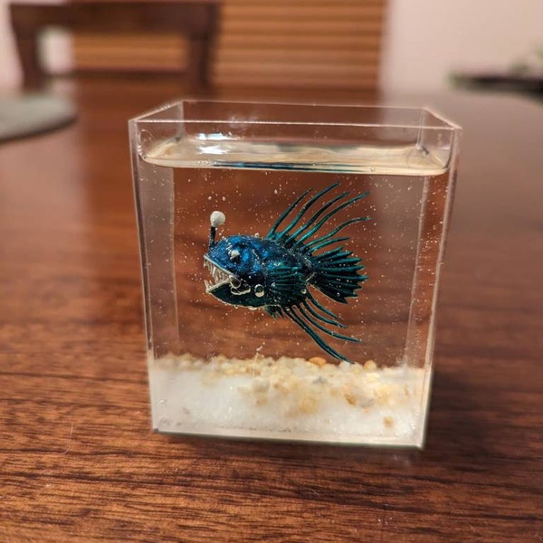 Miniature Clay Albino Oscar Fish in the Tank - Etsy