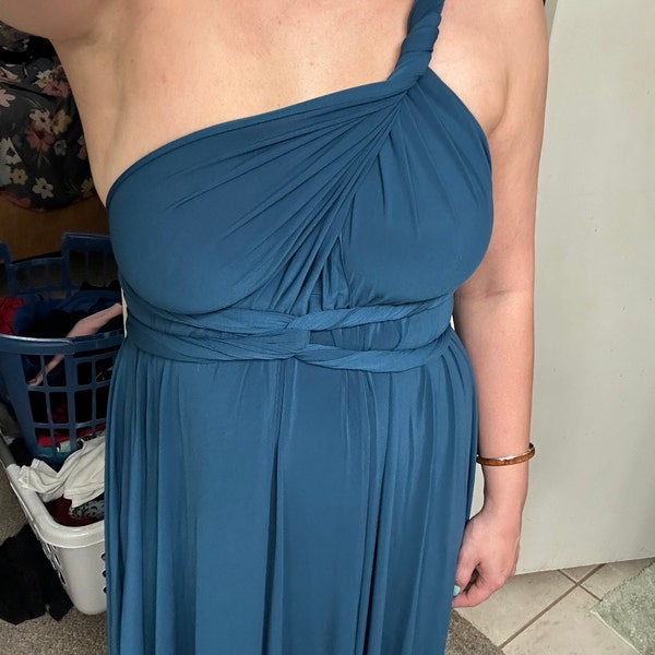 Royal Purple SHORT Infinity Dress Convertible Formal Multiway Wrap ...