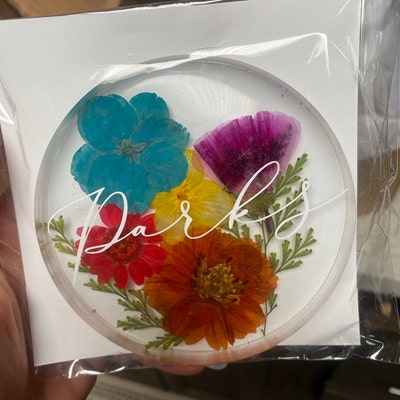 Pressed Flower Place Card/favor/wedding Placecards/floral - Etsy