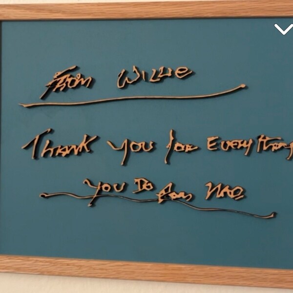 Bespoke Hand Writing Sign | Hand Written | Anniversary Gift | Birthday ...