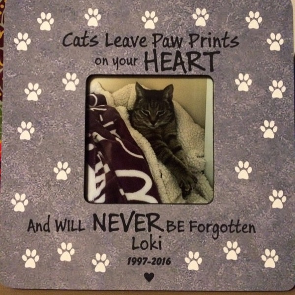 Personalized Pet Cat Memorial Loss of Pet Loss Gift Cat Death Frame Cat ...