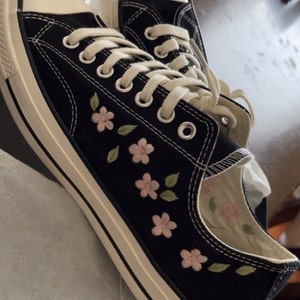 Custom Sneakers Embroidered/ Ghost Embroidered Converse/ Halloween ...