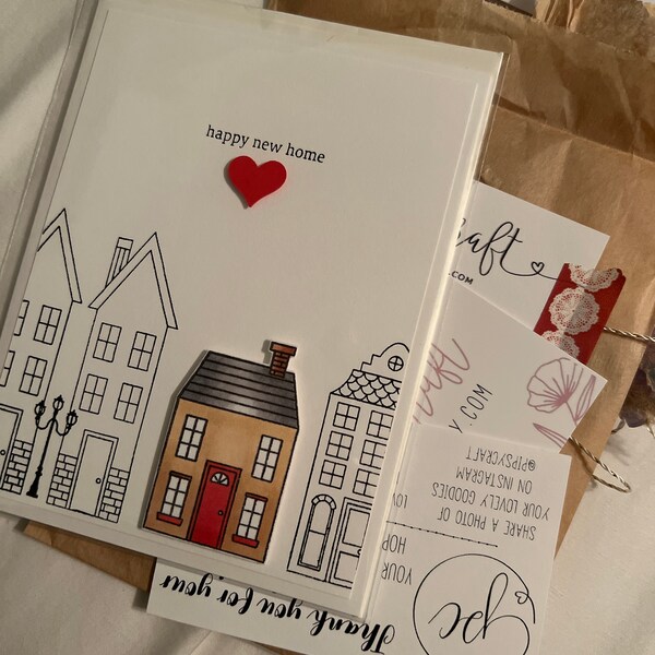 Happy New Home Card - New Home Card - Home Sweet Home - Housewarming ...
